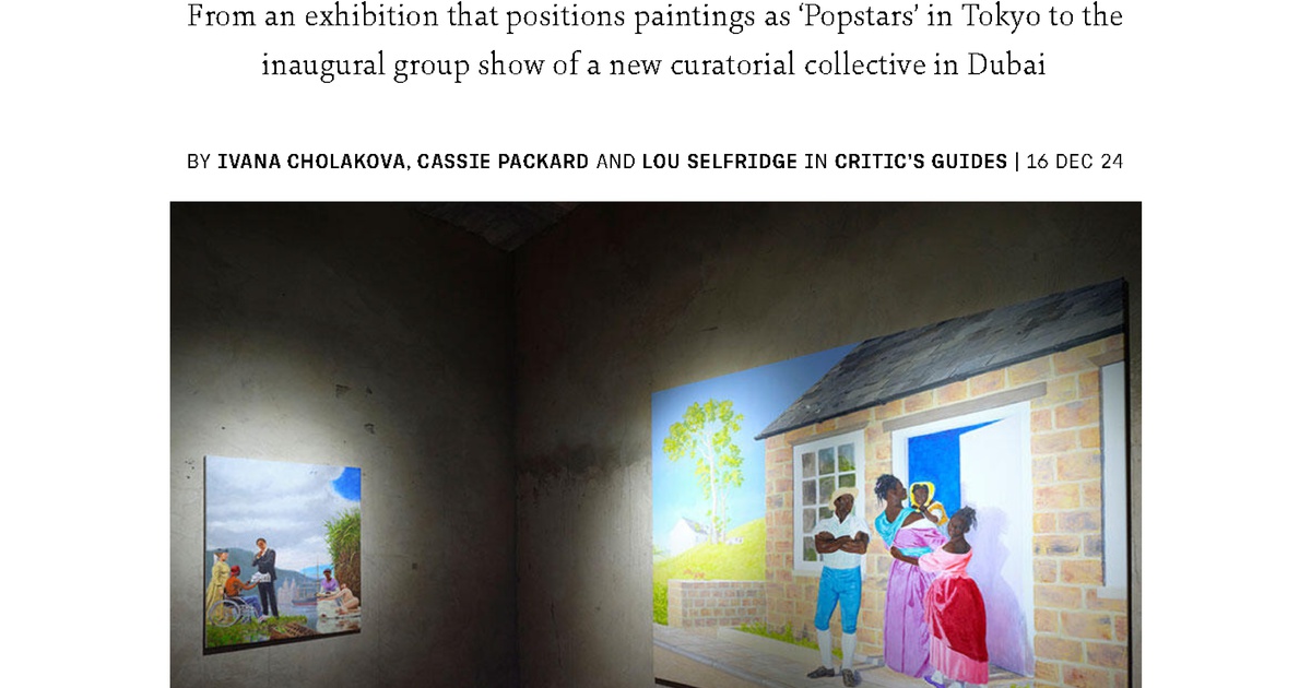 Kenwyn Crichlow in Frieze 'Top Ten Shows Around the World 2024' | Diane ...