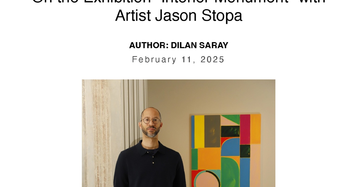 Jason Stopa in VOGUE | Diane Rosenstein Gallery